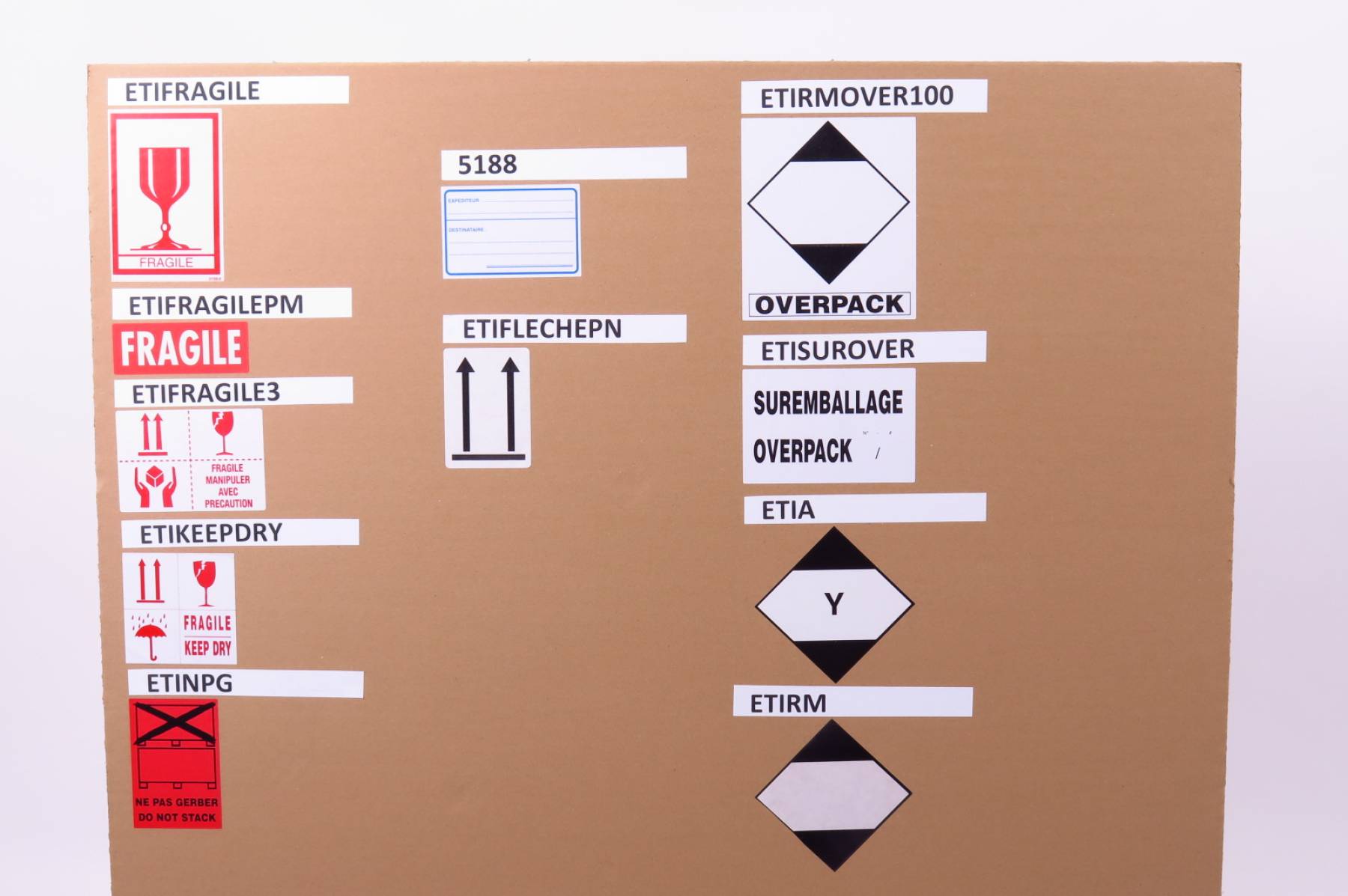 Étiquette adhésive expédition & signalisation - Darmigny Emballage